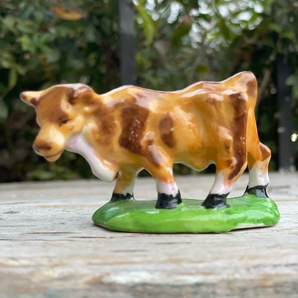 Accents | Vintage Porcelain Cow Figurine Nativity Farm Animal Japan ...